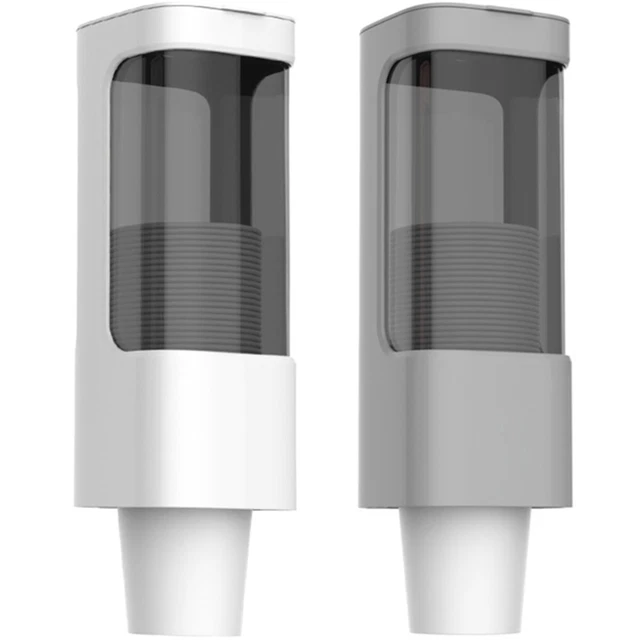 DISPOSABLE PAPER CUPS Dispenser Plastic Cup Holder Wall Mounted Dust ...