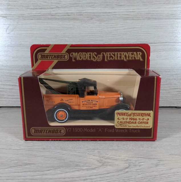 MATCHBOX MODELS OF Yesteryear Model A Ford Wreck Truck Y7 1930 £8.45 ...