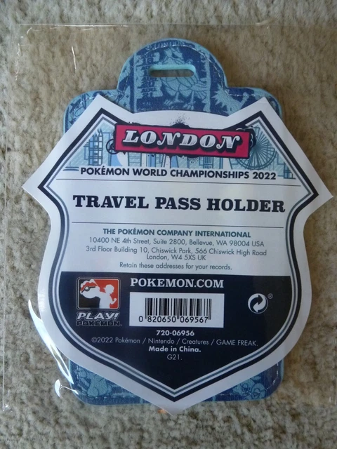 POKÉMON CENTRE TRAVEL Pass Card Holder London 2022 World Championship ...