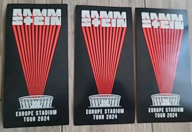 RAMMSTEIN 3 SAMMLERTICKETS "Europe Stadium Tour 2024" - Dresden EUR 10,00 - PicClick DE