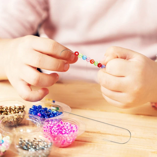 6 PCS BEADING Needle Set Curved Needles Stringing Tool Bracelet Making ...