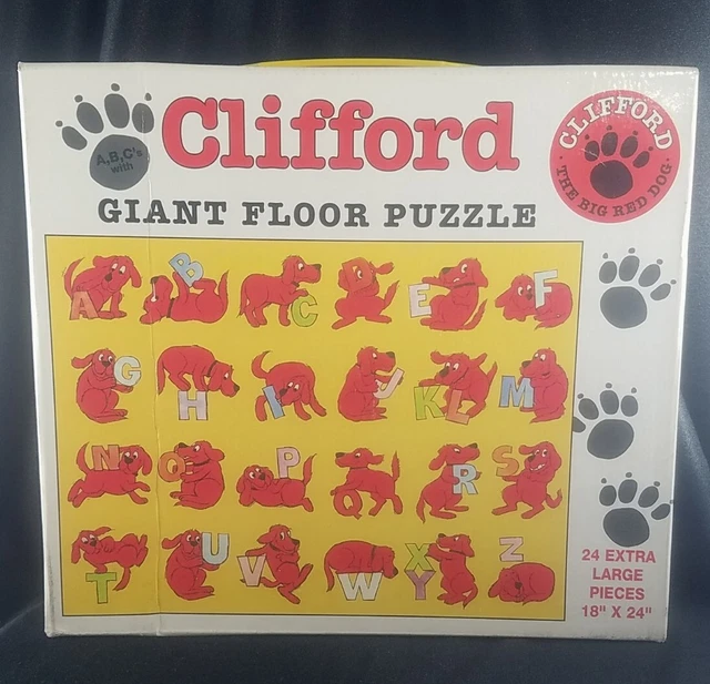 VINTAGE CLIFFORD THE Big Red Dog ABC's Giant Floor Puzzle 1997 New Old ...