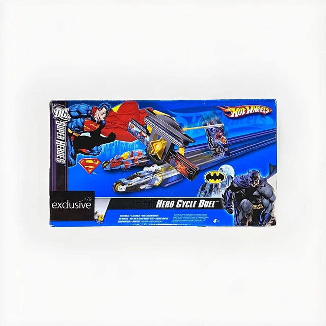 VINTAGE HOT WHEELS DC Super Heroes Hero Cycle Duel Boxed Set Brand New ...