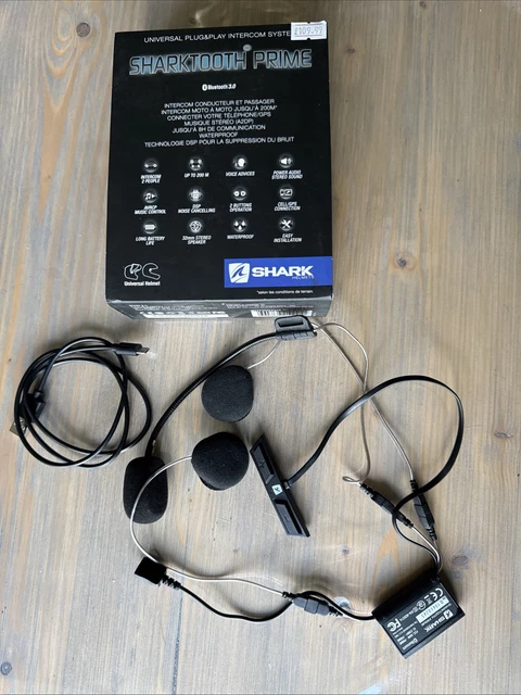 SHARK HELMET INTERCOM Sharktooth Prime Bluetooth Communication System ...