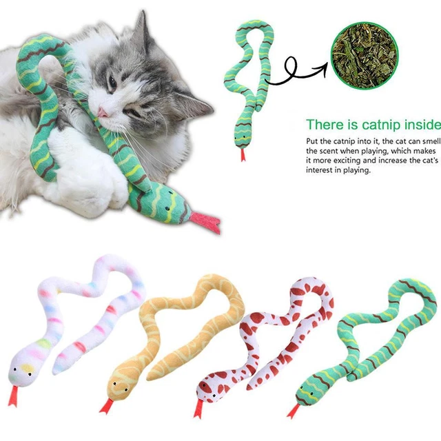 CAT KITTEN SHAPED Snake Kicker Toy with Catnip R7U6 £3.13 - PicClick UK