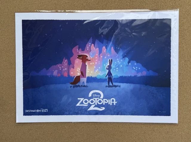 DISNEY DESTINATION D23 Expo 2025 Zootopia 2 Limited Edition Lithograph ...