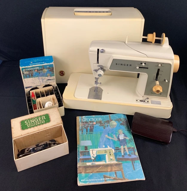 SINGER MODEL 648 Sewing Machine Touch And Sew Special Zig Zag+Case ...