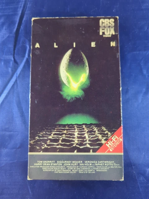 ALIEN (VHS, 1984) CBS Fox Hi-Fi Stereo Red Label Video Hard To Find ...