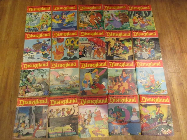 20 VINTAGE 1970S Disneyland Comics Magazine issues 201-220 Lot - Walt ...