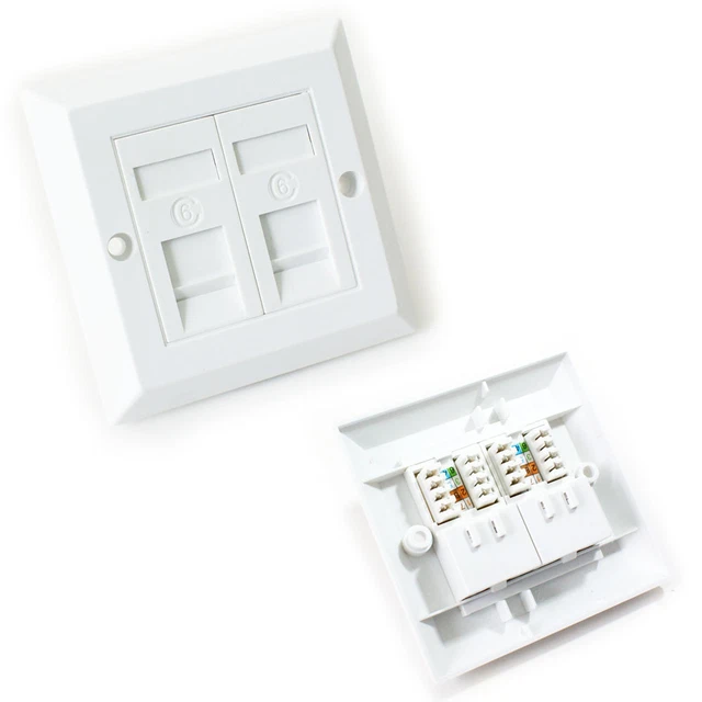 Rj45 Jack Iwillink 2-Port Cat6 Surface Mount Ethernet Box - 5 Pack ...