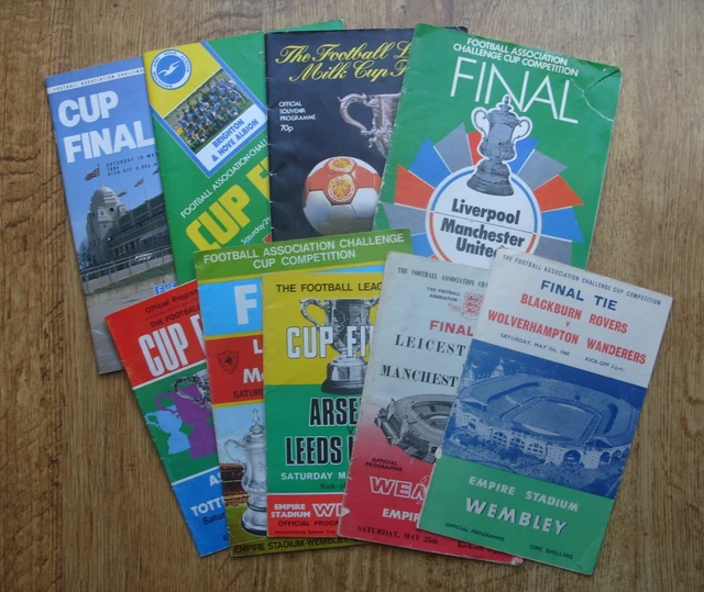 BUNDLE OF CUP Final Programmes (9 Programmes) £21.49 - PicClick UK