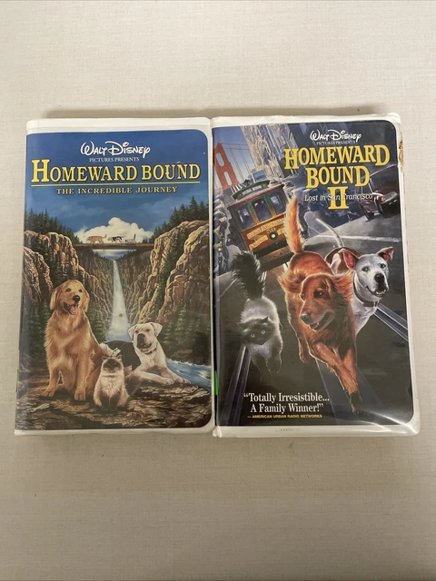 HOMEWARD BOUND + Homeward Bound II Walt Disney Family Movie Lot VHS ...