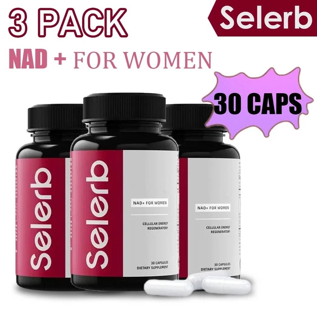 SELERB NAD+ANTI-AGING HORMONE Balance female skin capsules + CoQ10 + Resveratrol £17.99 ...