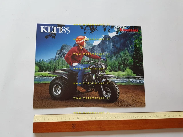 KAWASAKI KLT 185 Trike 1986 depliant inglese originale EUR 15,00 ...