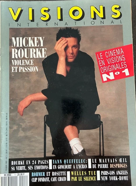 MAGAZINE VISIONS INTERNATIONAL n°1, Mickey Rourke, Charlotte Rampling ...