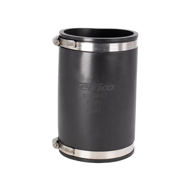 FERNCO XL (EXTRA Long) 4-Inch Flexible Pipe Coupling 4” CI/Plastic ...