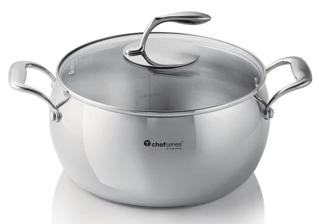 TUPPERWARE CHEF SERIE faitout 7,6 L INOX casserole 1 ex acier ...