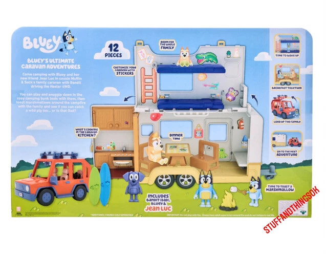 BLUEY’S ULTIMATE CARAVAN Adventures Includes Bandit Bluey Jean Luc NEW ... BLUEY’S ULTIMATE CARAVAN Adventures Includes Bandit Bluey Jean Luc NEW ...