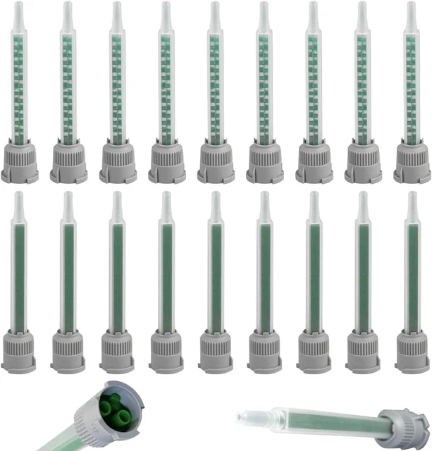 20 PIECES EPOXY Adhesive Mixing Nozzle Tip Resin Mixer Adhesive Gun ...