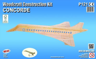 CONCORDE: WOODCRAFT QUAY Construction Jet Plane Wooden 3D Model Kit Age ...