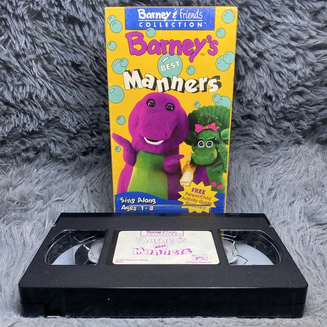 BARNEY & FRIENDS Barneys Best Manners VHS 1993 Baby Bop Lyons Sing ...