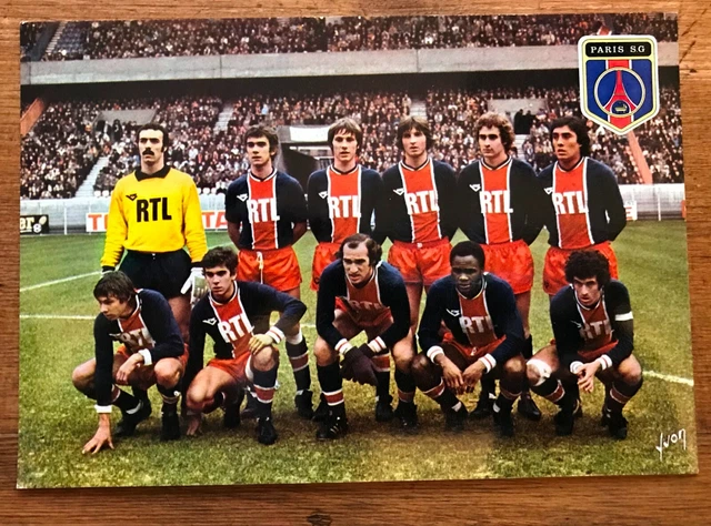 FOOTBALL CARTE POSTALE Paris Saint Germain 1977 Psg De Dalheb M'pele ...