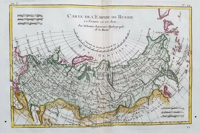 RUSSIAN EMPIRE MAP 1780 - Carte de l'Empire de Russie en Europe et en ...