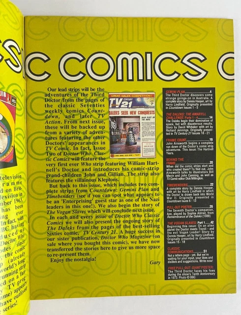 DOCTOR WHO CLASSIC Comics issues #1 to 5 - Marvel UK magazine sized ...