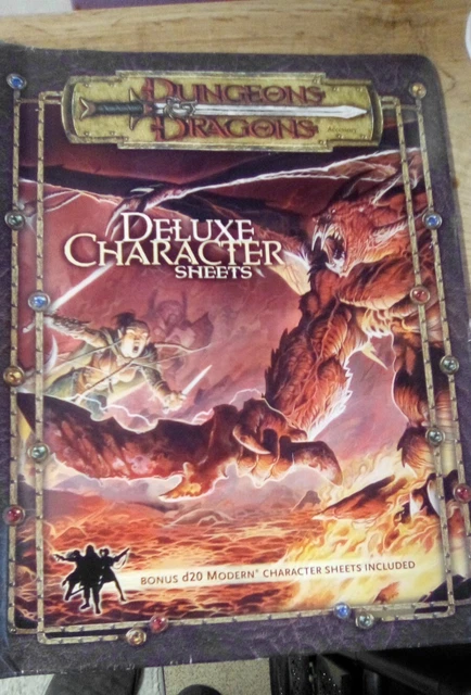 DUNGEONS & DRAGONS Deluxe Character Sheets 3.5 edition £4.99 - PicClick UK