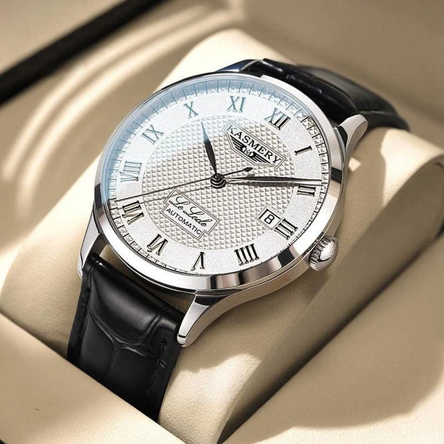 AUTOMATIC WATCH SOLID Steel Men's Watch Swiss Mechanical Watch Belt ...
