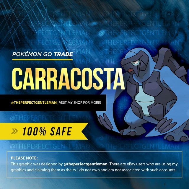 CARRACOSTA - POKEMON Trade GO - #565 Gen 5 Unova - 1300+ CP PRE-TRADE ...