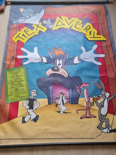 ANCIENNE AFFICHE ORIGINALE TEX AVERY&compagnie 1985 155x117 EUR 60,00 ...
