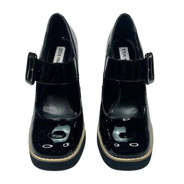 STEVE MADDEN PATENT Leather Tarrah Platform Mary Jane Pumps Sz 7.5 ...