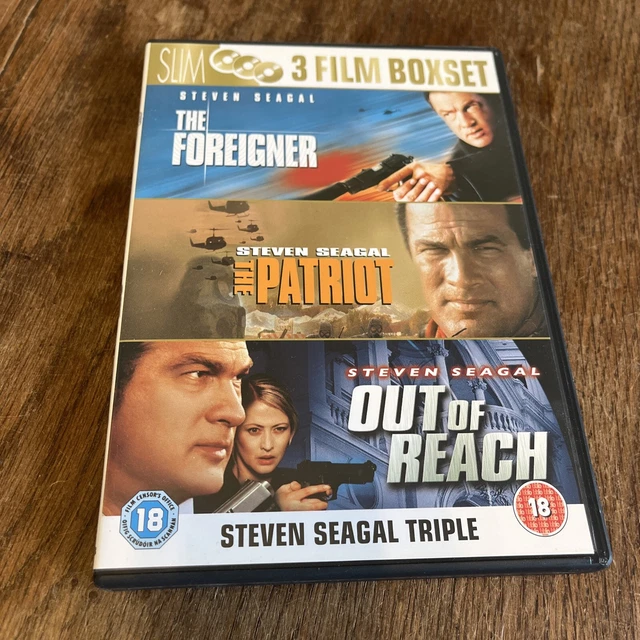 STEVEN SEAGAL TRIPLE DVD Boxset Foreigner Patriot Out Of Reach Vgc £6. ...