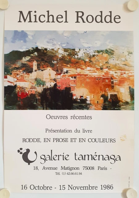 AFFICHE MICHEL RODDE 1986 Exposition Galerie Taménaga - Paris EUR 45,00 ...