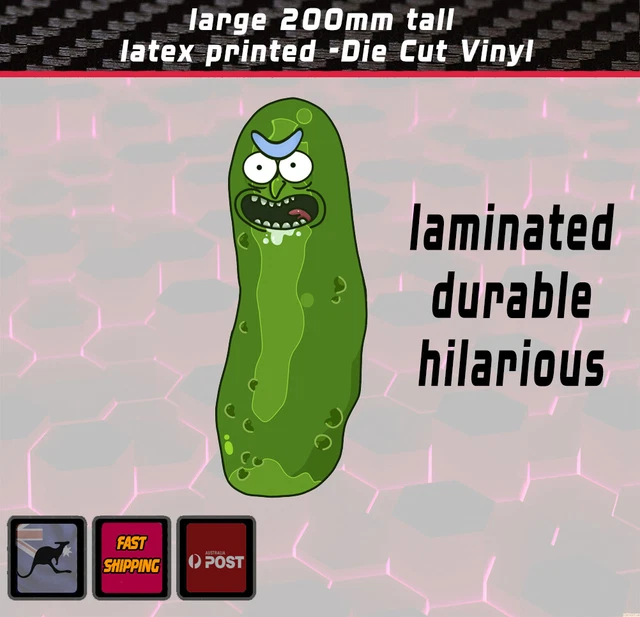 PICKLE RICK N Morty Style LAMINATED car bumper sticker large funny ...