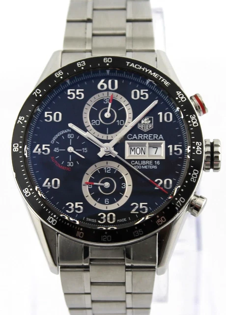 TAG HEUER CARRERA Cv2A10.Ba0796 Chronograph Day Date Calibre 16 Men ...