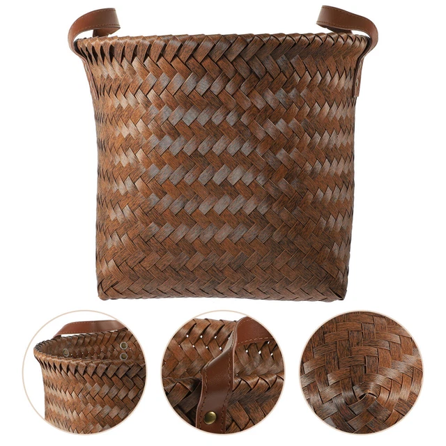 PANIER DE JARDINIÈRE En Osier Rangement Bureau Rotin Antique Bacs ...