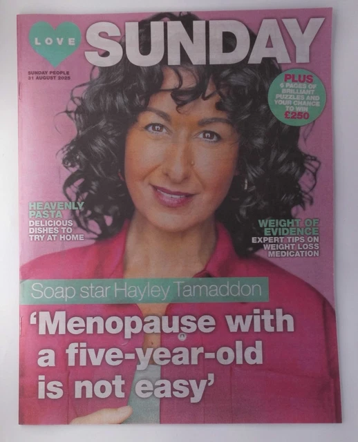 LOVE SUNDAY PEOPLE newspaper supplement 31st August 2025 Hayley ...