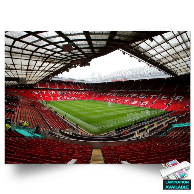 MANCHESTER UNITED OLD Trafford Map Poster Photo Art Print Man Utd ...