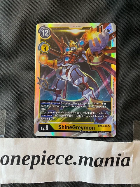 DIGIMON CARD GAME ShineGreymon BT2-041 SR EUR 10,00 - PicClick FR