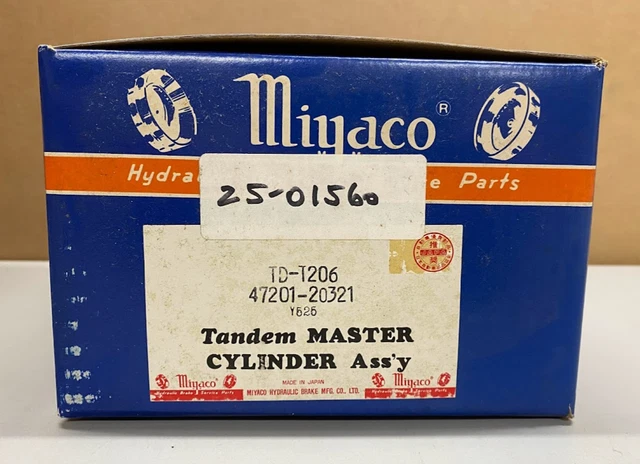 MIYACO BRAKE MASTER Cylinder - #25-01560 / TD-T206 - Fits Toyota Pickup ...