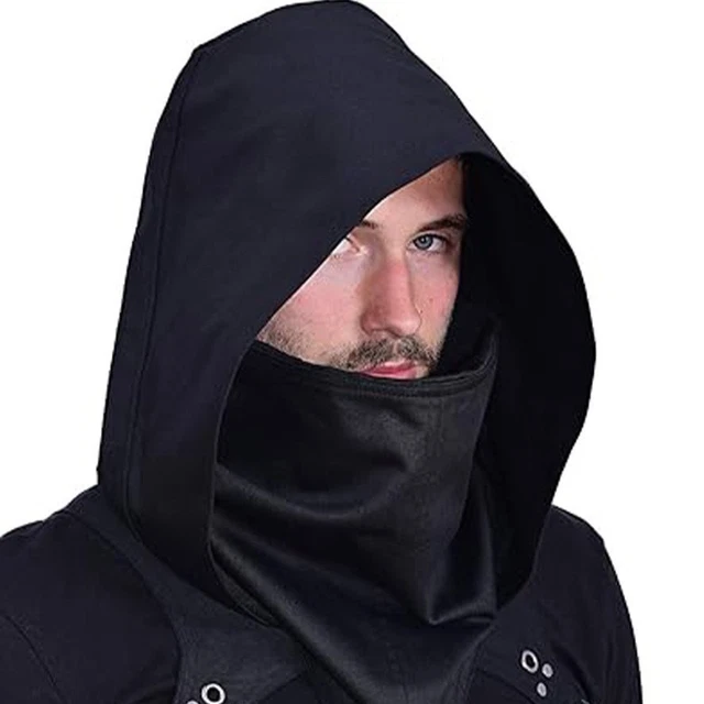 ASSASSIN HOOD HALLOWEEN Cosplay Mask Ninja Hooded Cowl Costume Hat ...