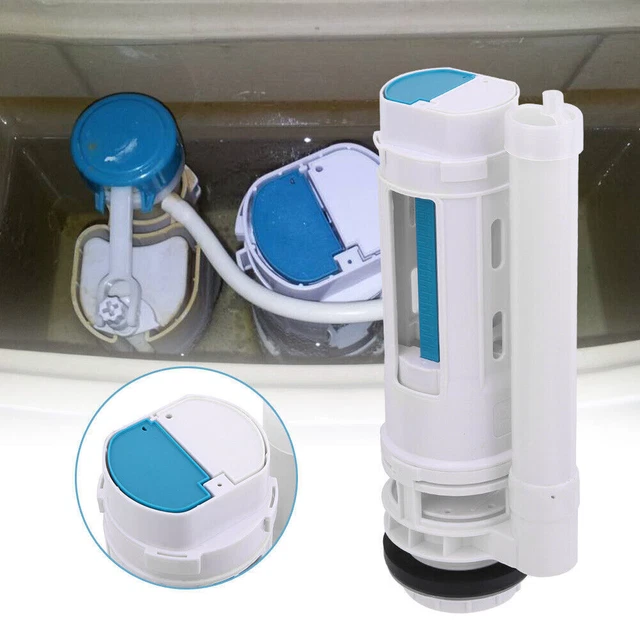 TOILET DUAL FLUSH Two-Button Toilet Water Outlet Valve Cistern Syphon ...