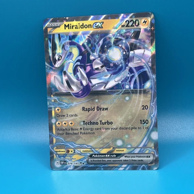 POKÉMON TCG MIRAIDON ex SV03: Obsidian Flames 079/197 Holo Double Rare ...