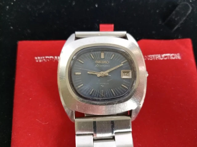 VINTAGE DIAMATIC BLUE Dial Seiko Automatic 17 Jewels Men's Watch 7005-5010. Rare £19.99 ...