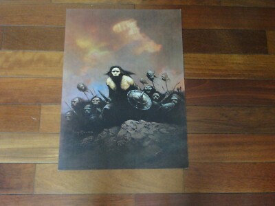 VINTAGE ORIGINAL RARE Frank Frazetta NOS 1969 Linen Paper Poster ...