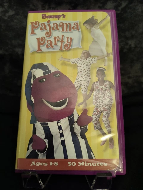 BARNEY & FRIENDS Pajama Party VHS Video Tape Sing Along Songs Clamshell ...