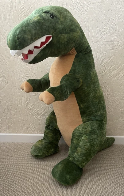 ASDA VERY LARGE (GIANT) Plush Dinosaur Over 90cm 3ft Green T Rex Soft ...