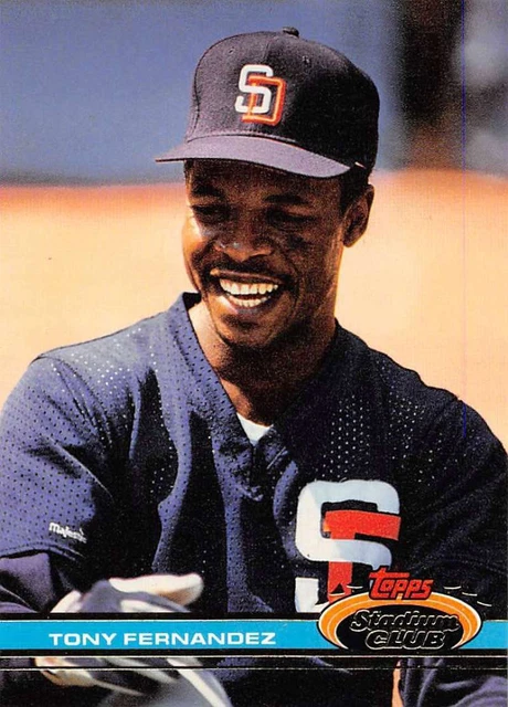 1991 STADIUM CLUB #515 Tony Fernandez Padres comme neuf dans sa boîte ...